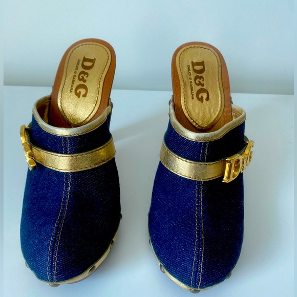 Dolce & Gabbana | Shoes | Dolce Gabbana Denim Clogs | Poshmark